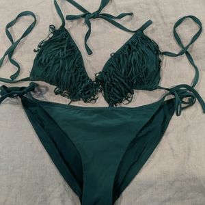Zara | Swim | Zara Fringe Triangle Bikini | Poshmark